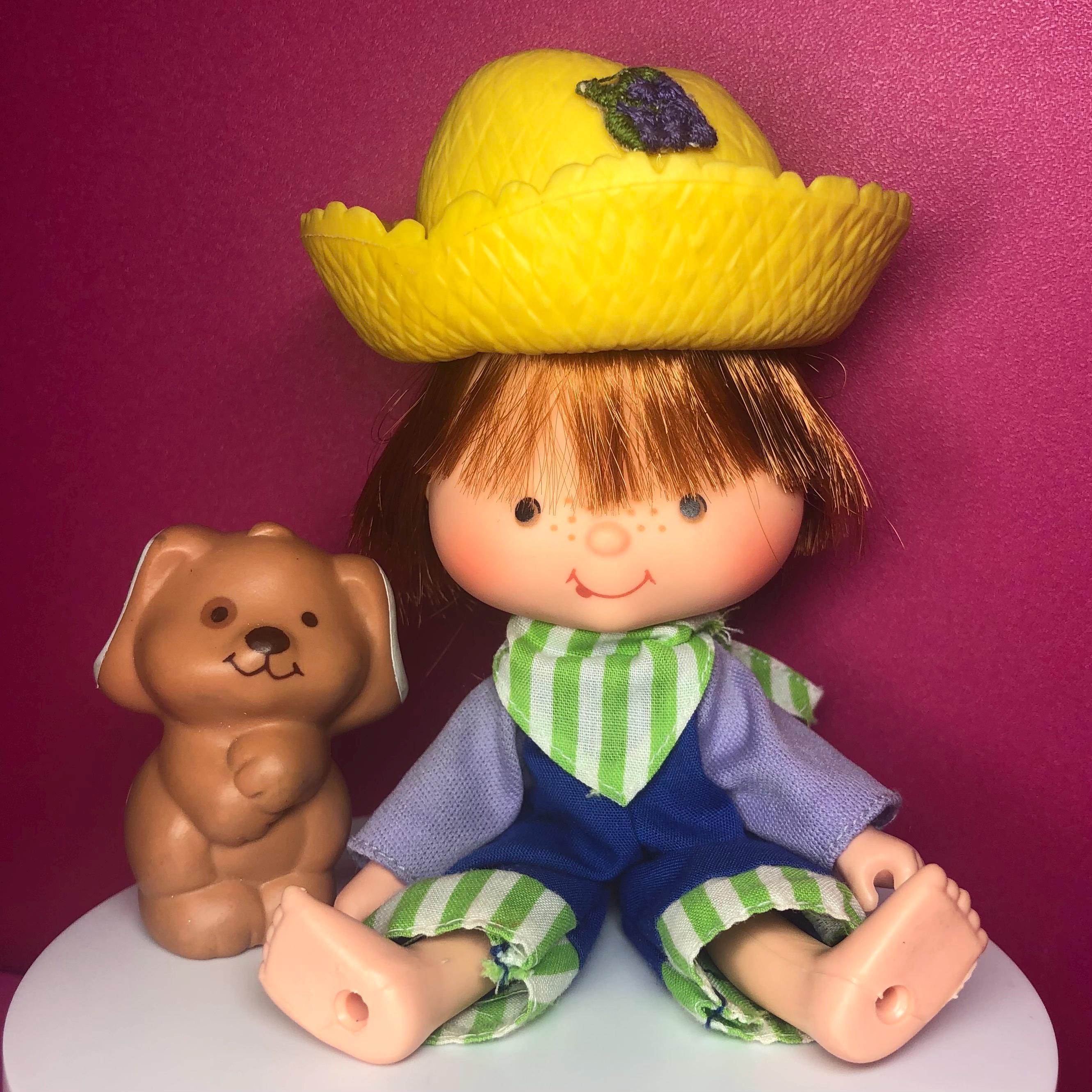 Strawberry Shortcake HUCKLEBERRY PIE Doll & Pet Pupcake - 80s, Kenner ...