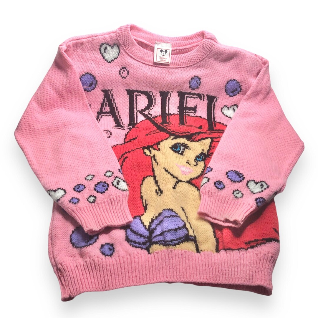 Vintage Ariel Little Mermaid Intarsia Sweater - Girls 10/12 - Disney ...