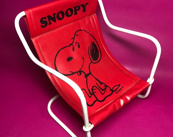 Vintage 60s Snoopy Doll Sling Lounge Chair - Red Vinyl - Fits Snoopy ...