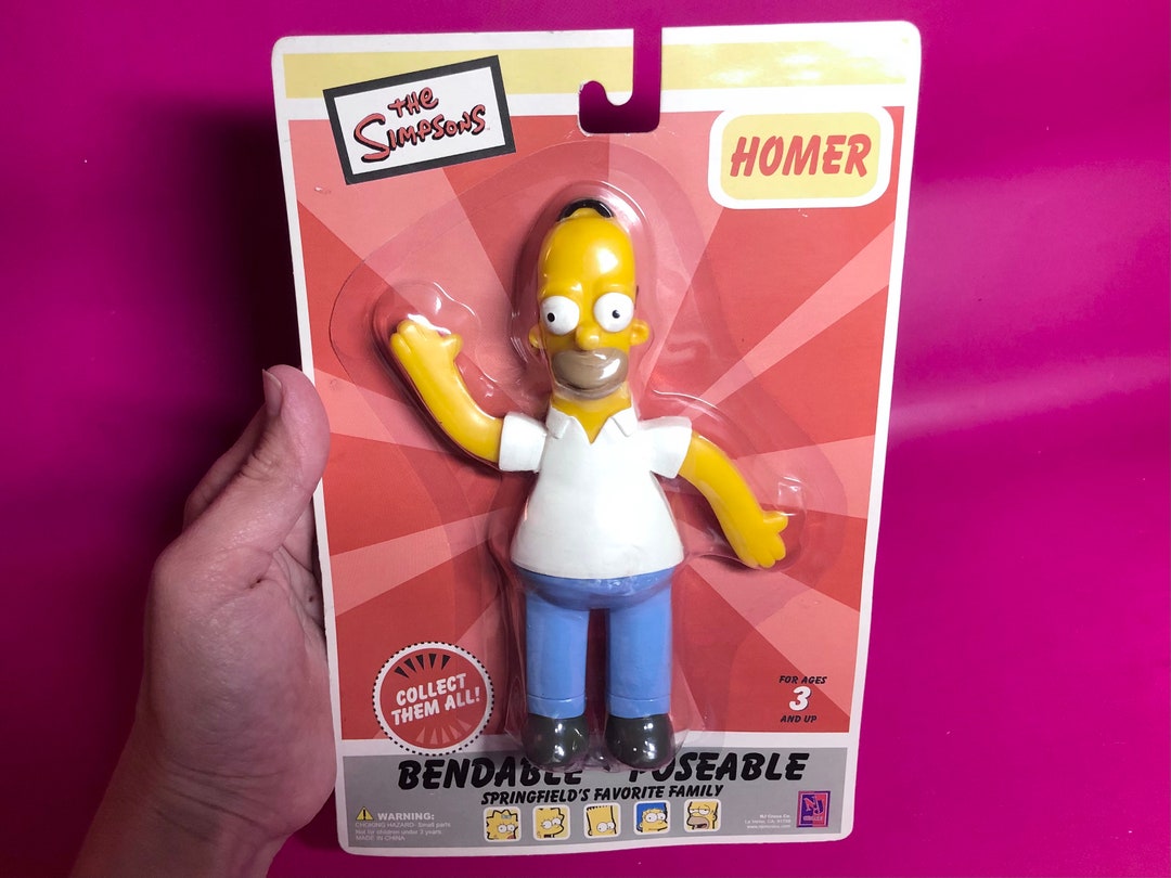 The Simpsons HOMER Posable Bendable Figure - NRFP - 2002 - Etsy