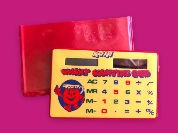 HTF Vintage 90s Kool-aid CALCULATOR Wacky Counting Card - Etsy