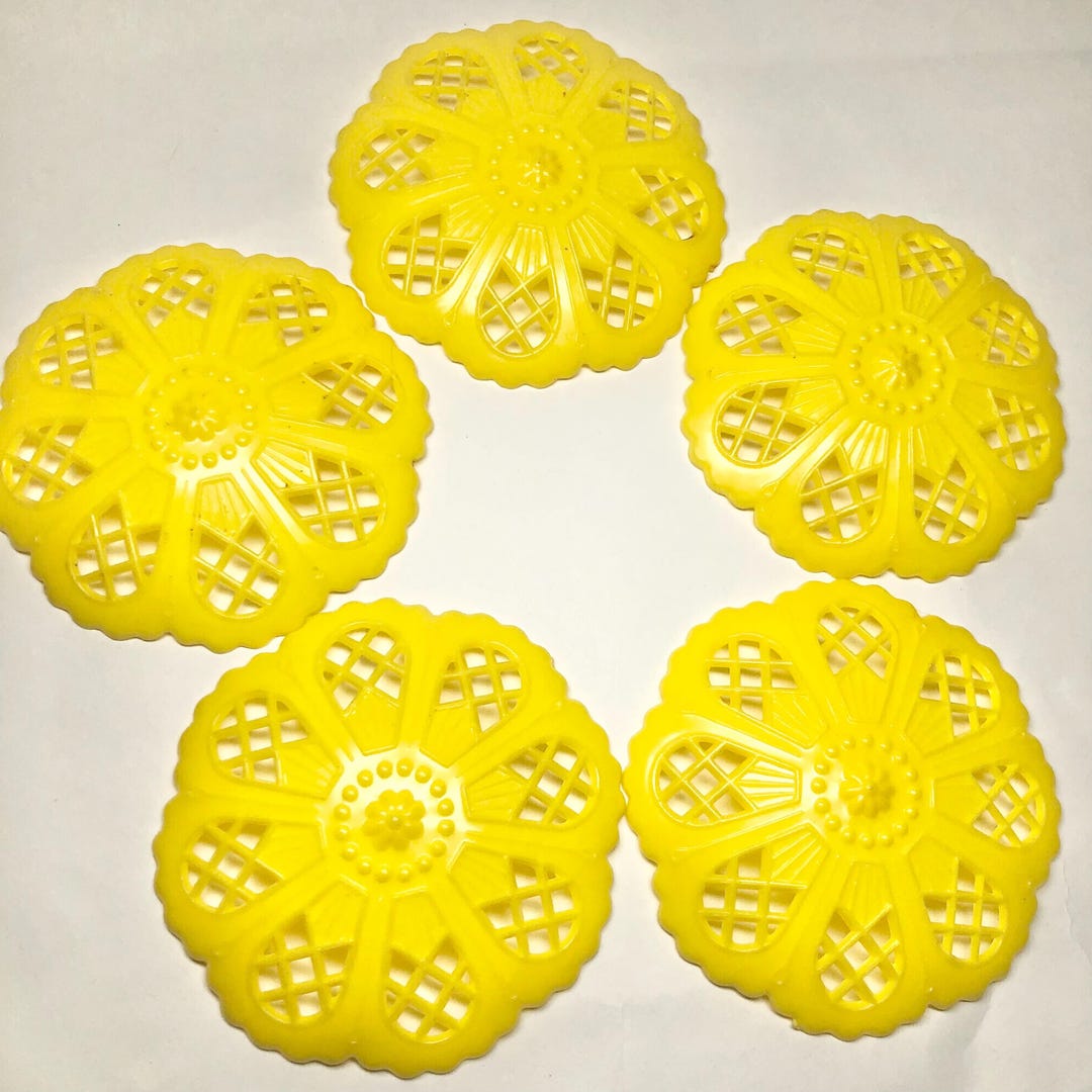 Vintage Large Yellow Floral Cake Toppers - Lot of 5 - 70s, Hong Kong - Etsy