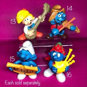 Vintage SMURFS Mini PVC Figures #3 Pick Your Own - 60s, 70s, 80s ...