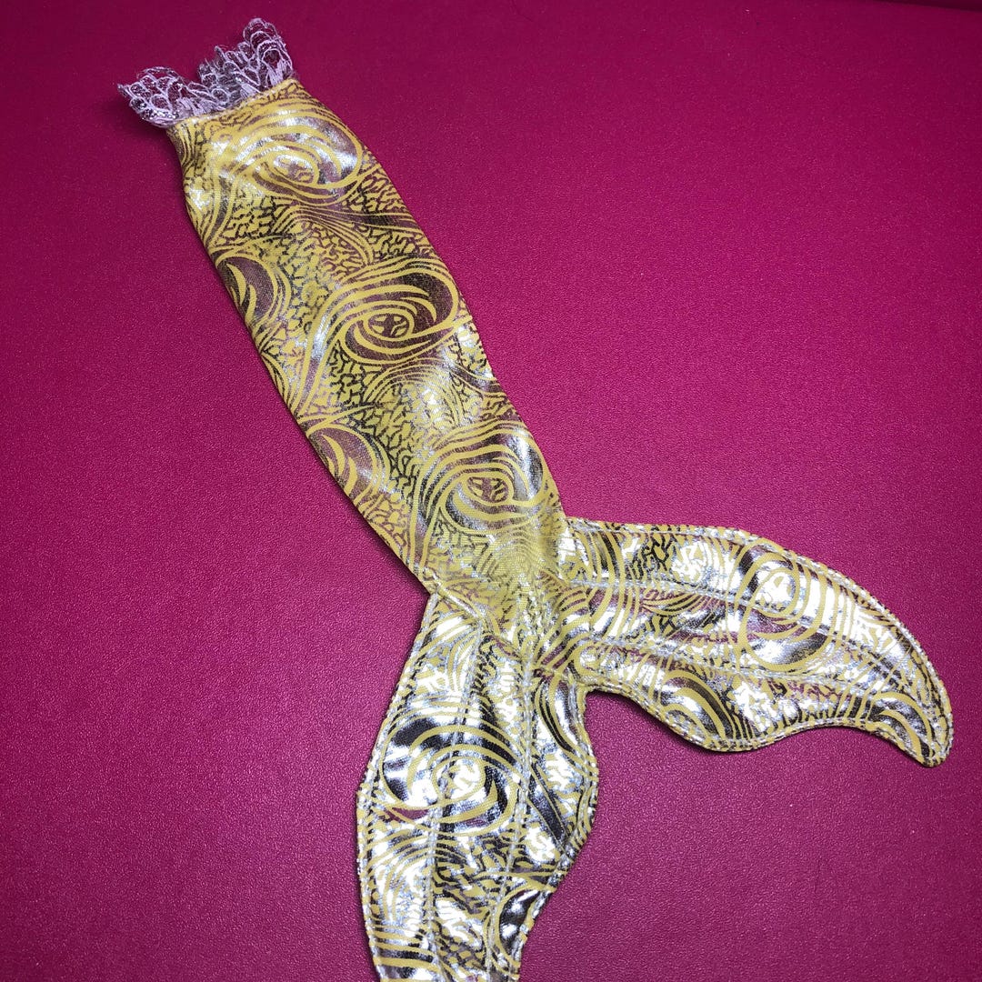 90s Ariel Doll Mermaid Tail - Yellow/ Silver Print - Tyco Disney ...