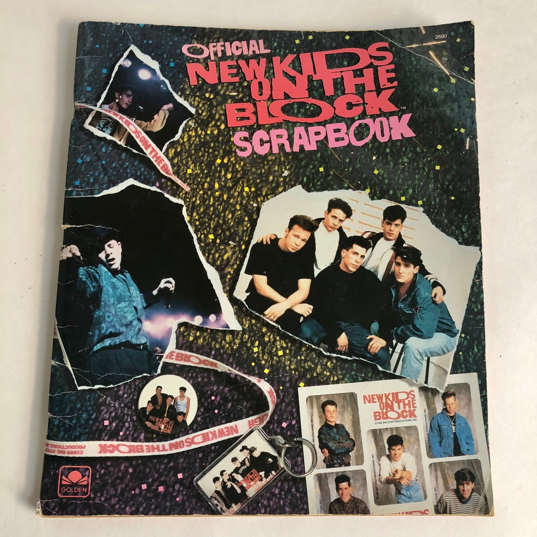 Vintage New Kids on the Block Scrapbook Unused, NKOTB 1990, Golden Book ...