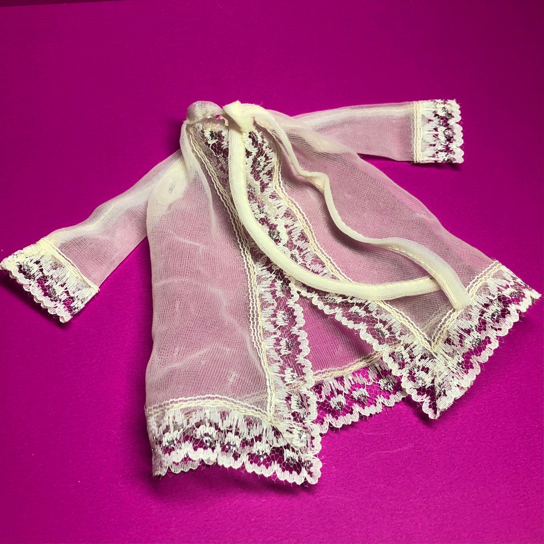 1972 Barbie LIGHT N LAZY #3339 Sheer White Robe - 70s, Mod Era, Mattel ...