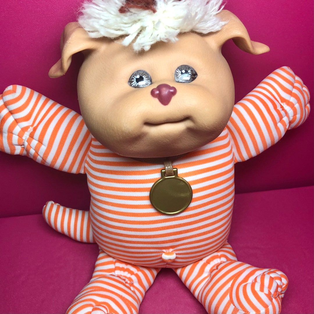 1983 Cabbage Patch Kids KOOSAS Striped Cat With Collar 14 Tall 80s CPK ...