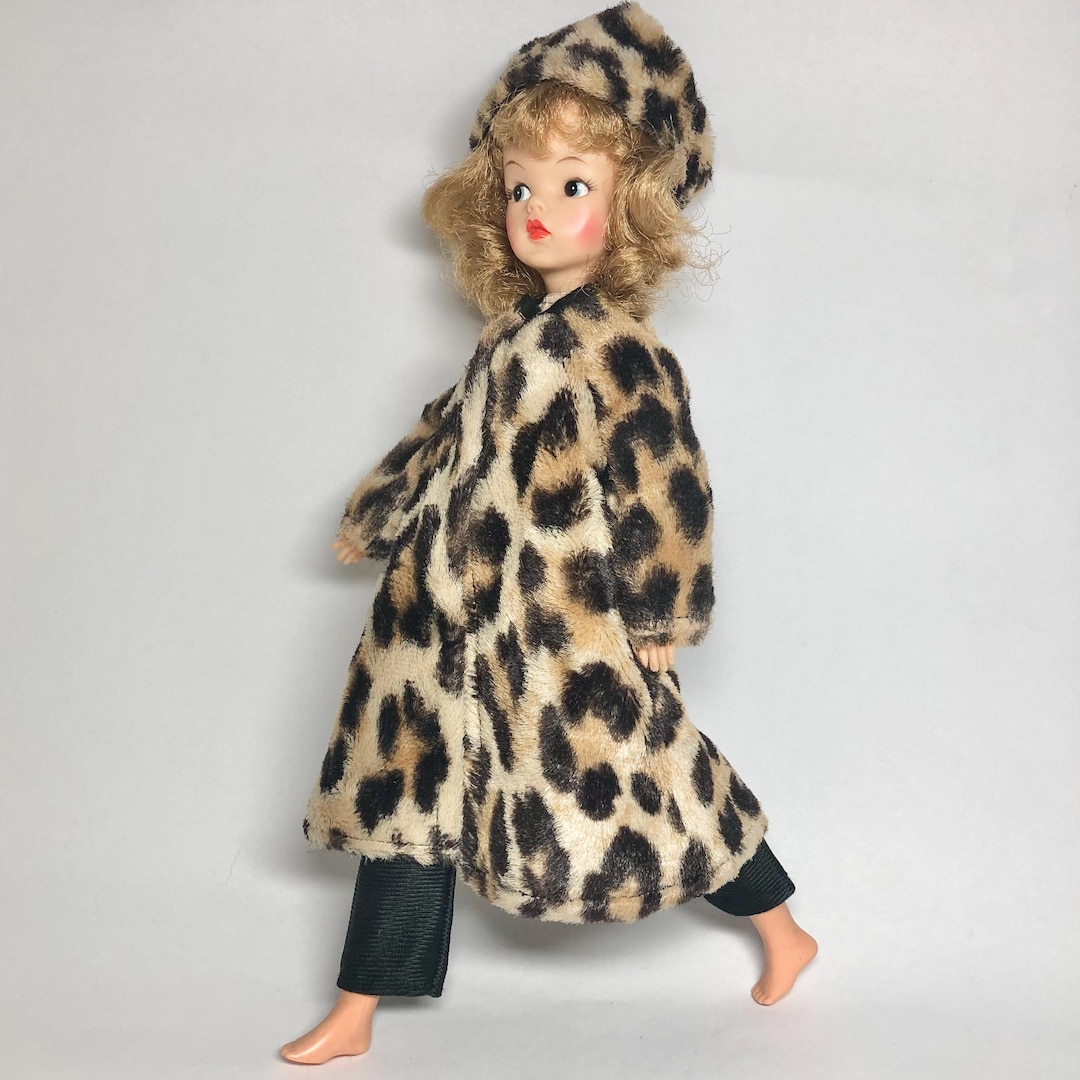 60s Tammy Size Leopard Print Coat & Beret - Mommy Made - Vintage - Doll ...