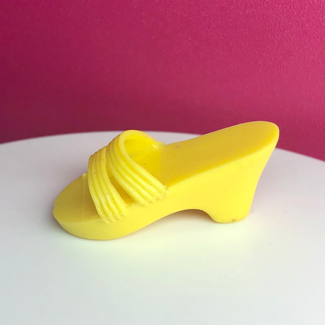 70s Bionic Woman Doll Shoe country Comfort Yellow Platform Single ...