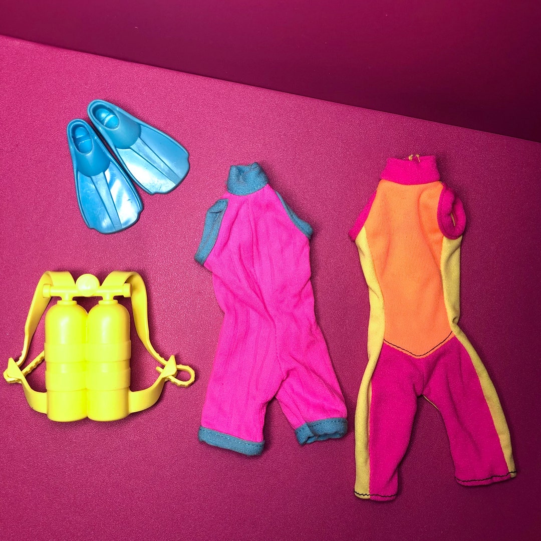 90s Barbie Scuba Fashions & Accessories Mattel Vintage - Etsy