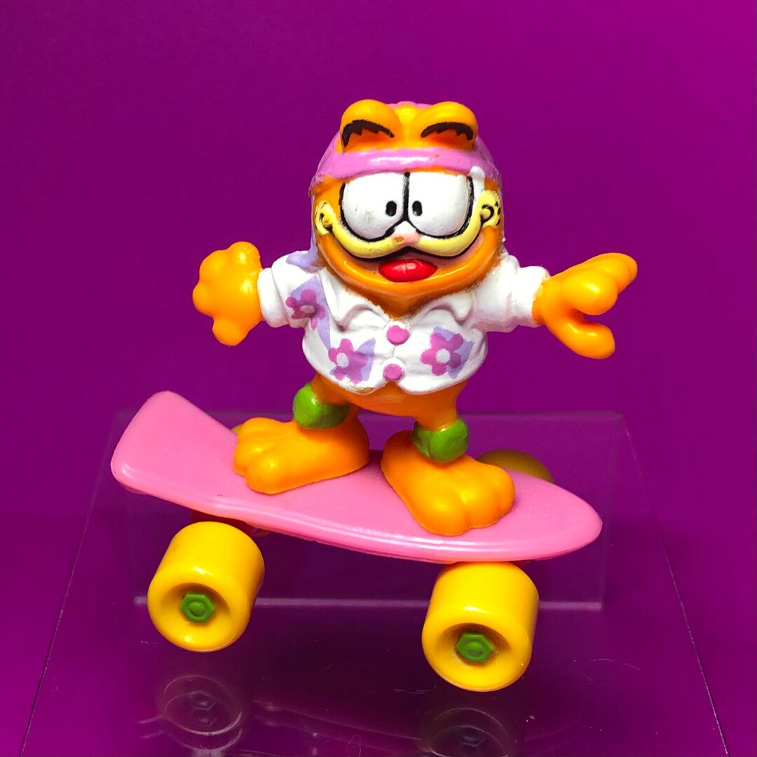 80s Garfield SKATEBOARD Mini PVC Figure Mcdonald's Happy Meal Toy ...