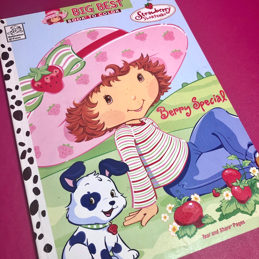 2003 Strawberry Shortcake Coloring Book - Big Best Book to Color - Partially Used - TCFC ...