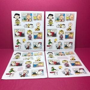 Vintage SNOOPY Sticker Sheets Lot of 4 Peanuts Charlie Brown, Lucy ...