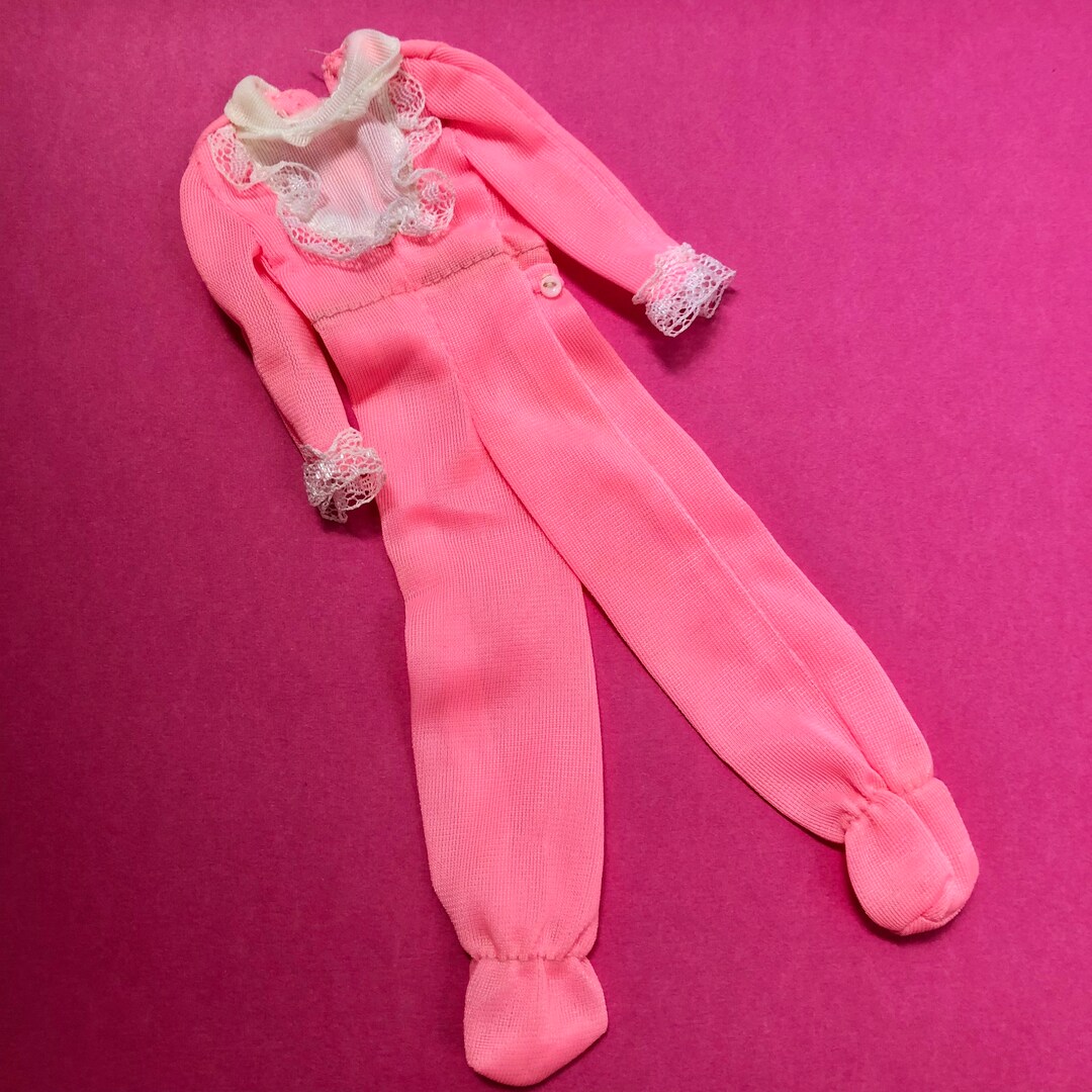 1975 Skipper Pink Footie Pajamas 7220 BEST BUY FASHION 70s Barbie Mod ...