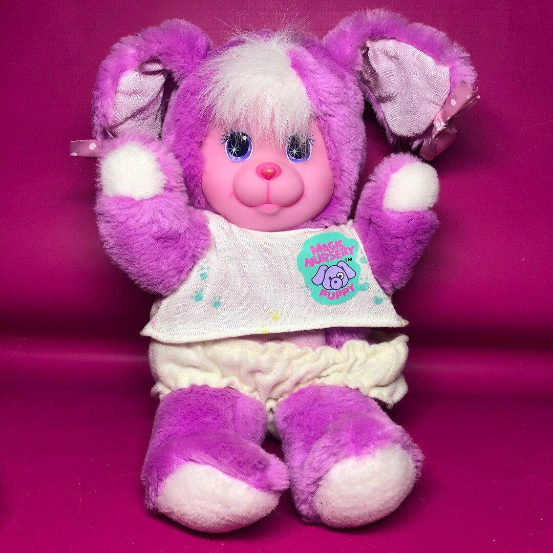 1990 Magic Nursery PUPPY Doll - Purple Puppy Plush + Outfit - 90s ...