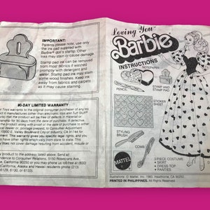 Vtg Barbie Booklets, Instruction Manuals, Merchandise Catalogs - Pick ...