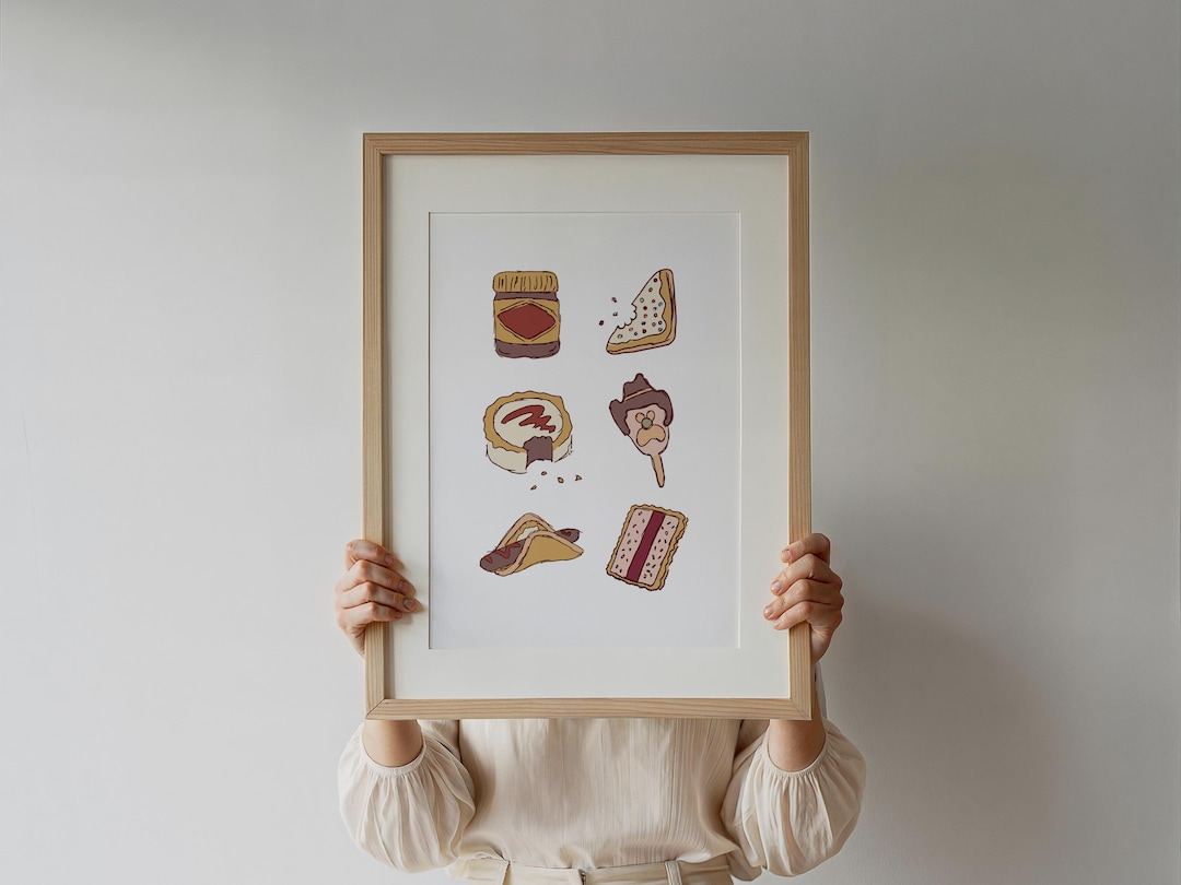 Retro Aussie Food Icons Print | Australian Nostalgia Wall Art | Classic ...