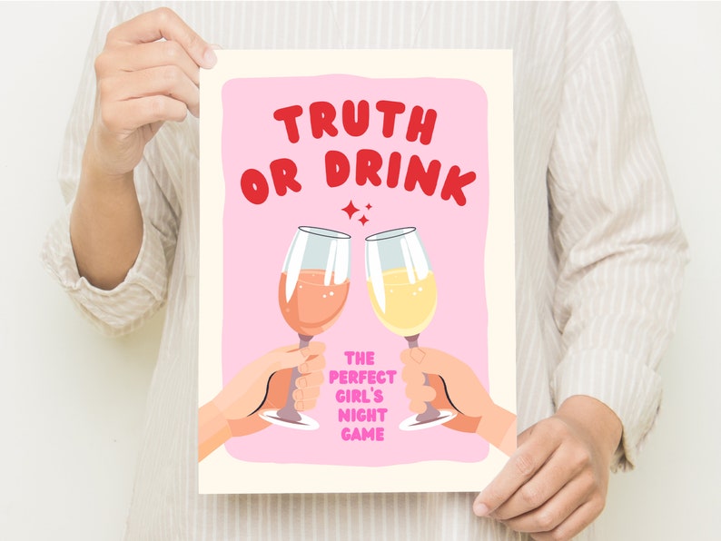Truth or Drink Printable Game, Drinking Party Game, Drinking Game ...