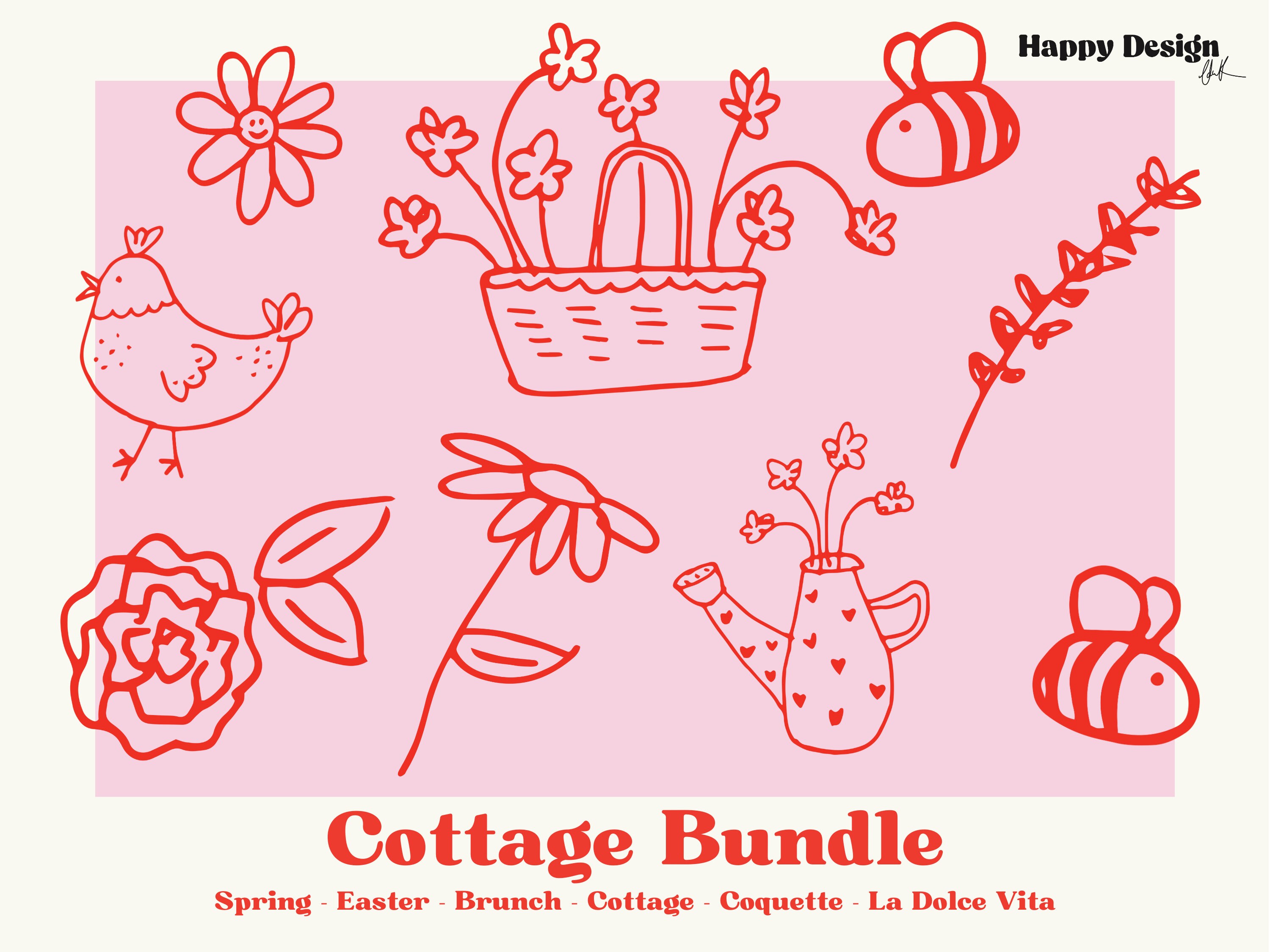 Easter Clip Art SVG Bundle, Easter PNG, Bunny Graphic, Spring SVG ...
