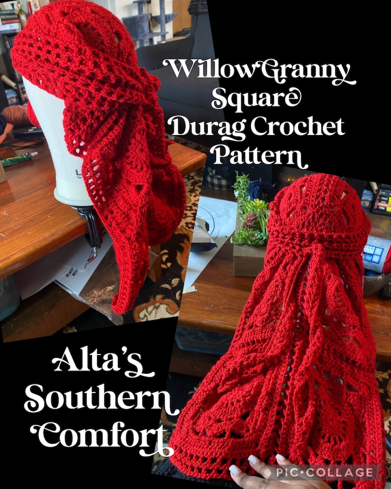 Willow Granny Square Durag Crochet Pattern - Etsy