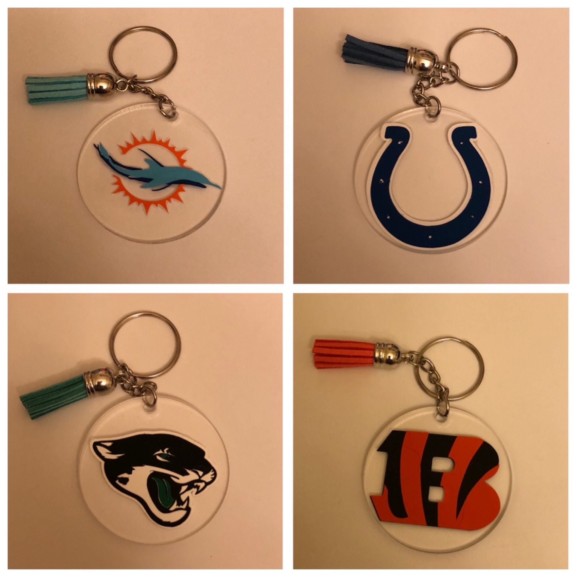 NFL Teams Acrylic Keychains - Etsy