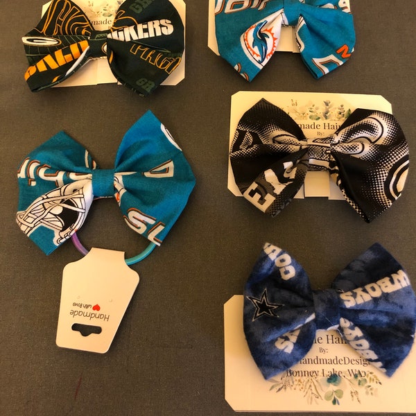 Nfl Team Hair Bows - Etsy