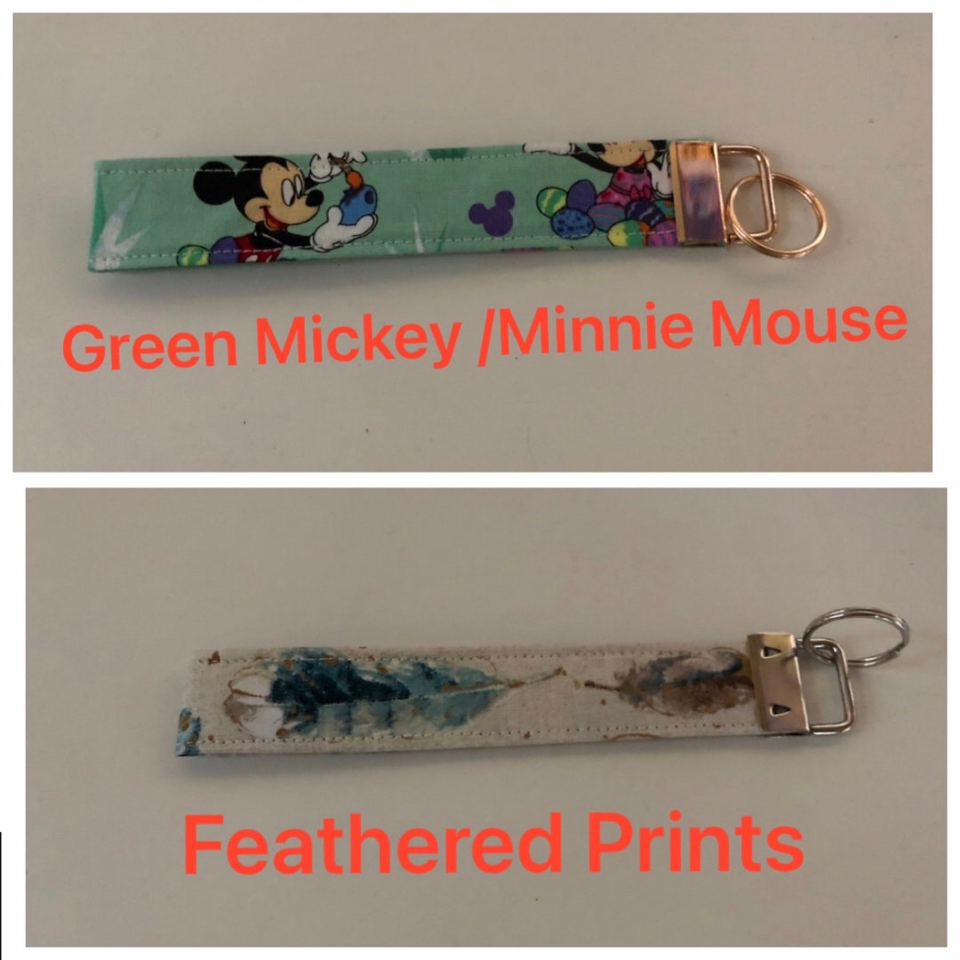 Colorful Prints Fabric Keyfob Keychains Wristlet - Etsy