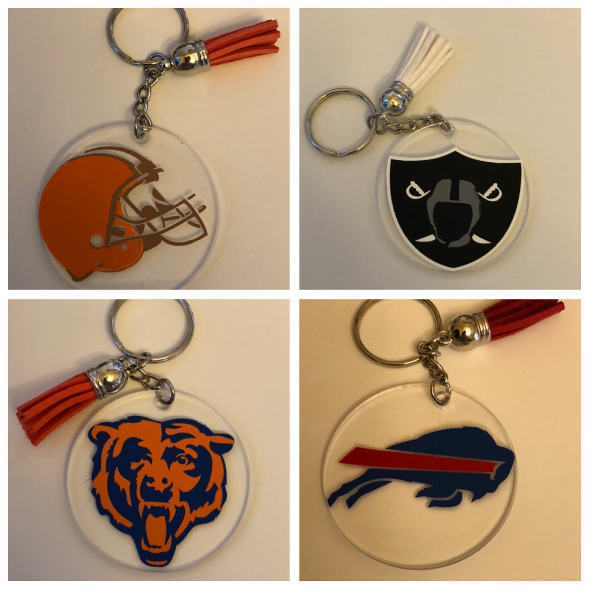 NFL Teams Acrylic Keychains - Etsy