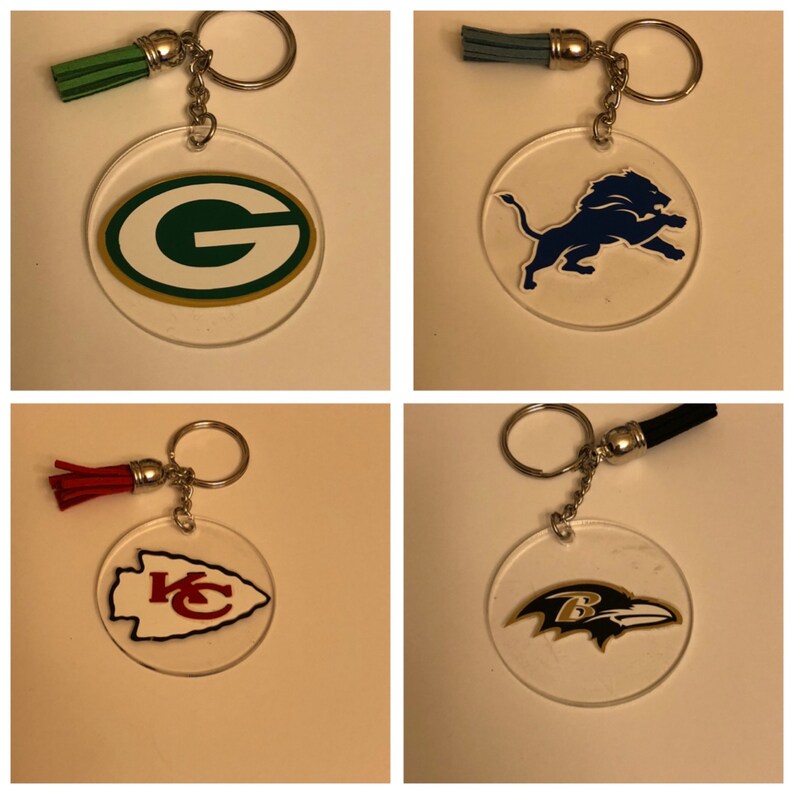 NFL Teams Acrylic Keychains - Etsy