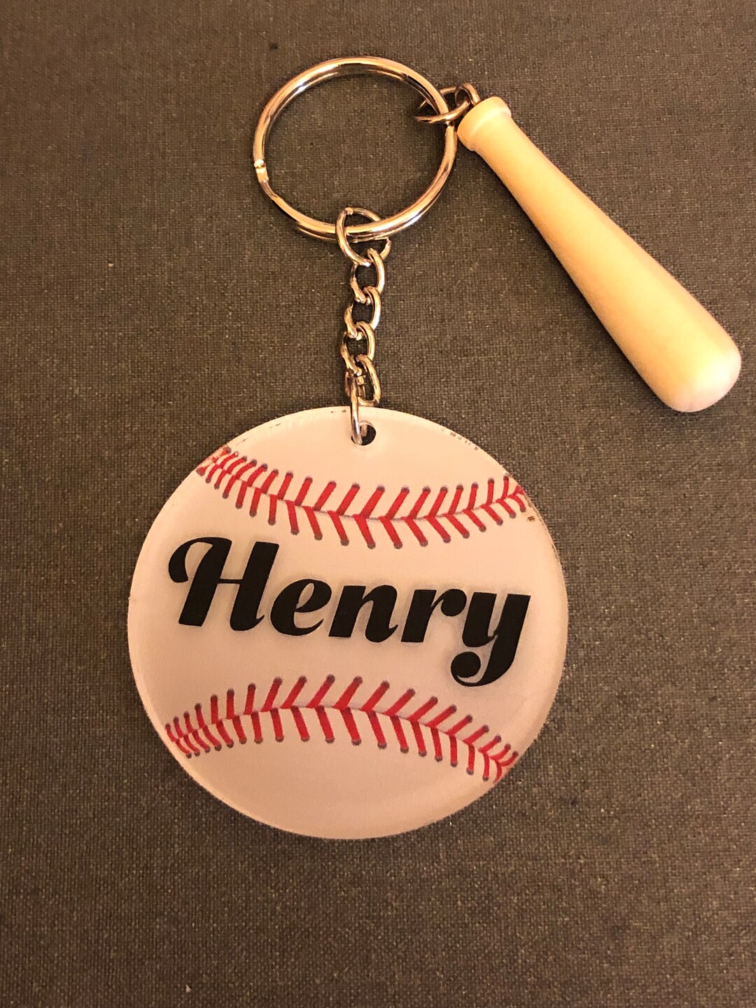 Baseball Personalized Acrylic Keychains for Book Bags, Backpacks ...