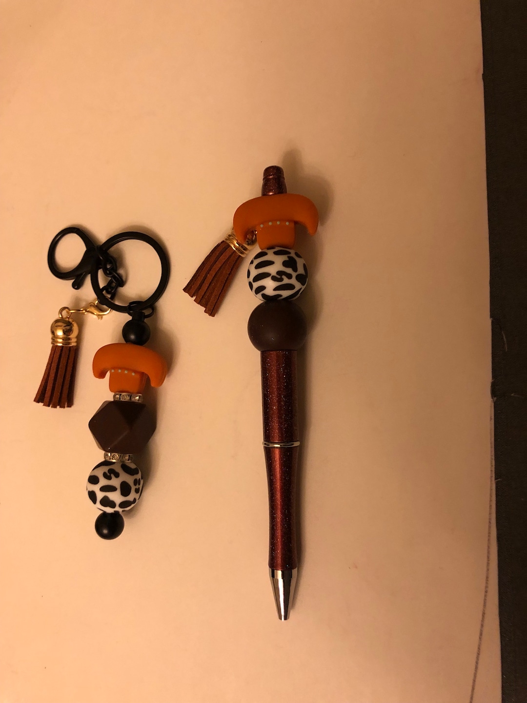 Cowboy Theme Beaded Pens and Keychains Combo - Etsy
