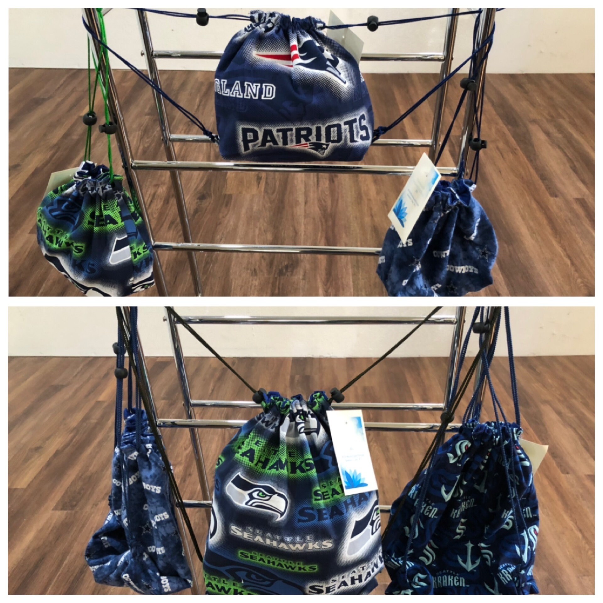 NFL Teams Drawstring Bags and Backpacks With Toggle Spring Cord Lock - Etsy