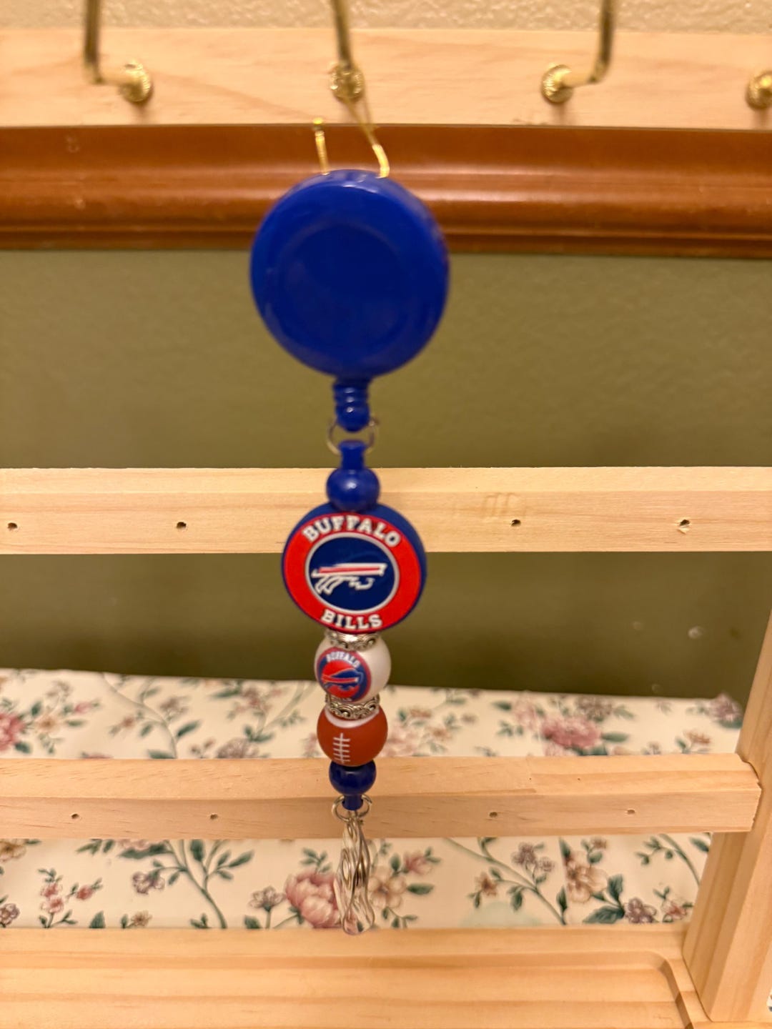 NFL Teams Beaded Badge ID Reel Holder - Etsy
