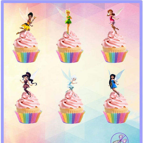 Tinkerbell Cake Toppers - Etsy