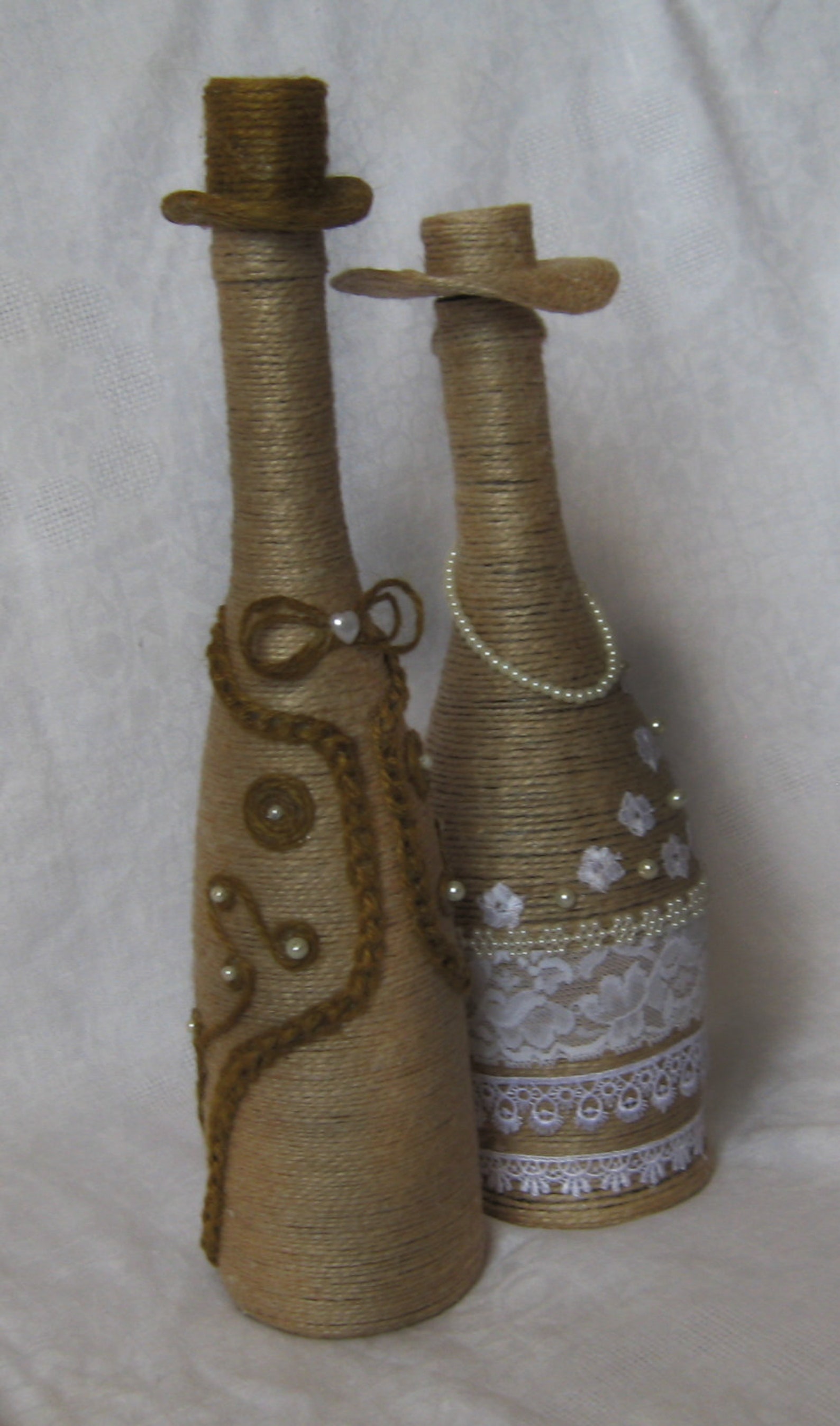 Wine Bottle Jute Decor Wedding Bottle Jute Decor Jute Rope - Etsy