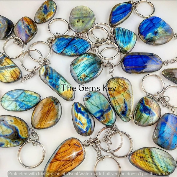 Gemstone Keychain - Etsy