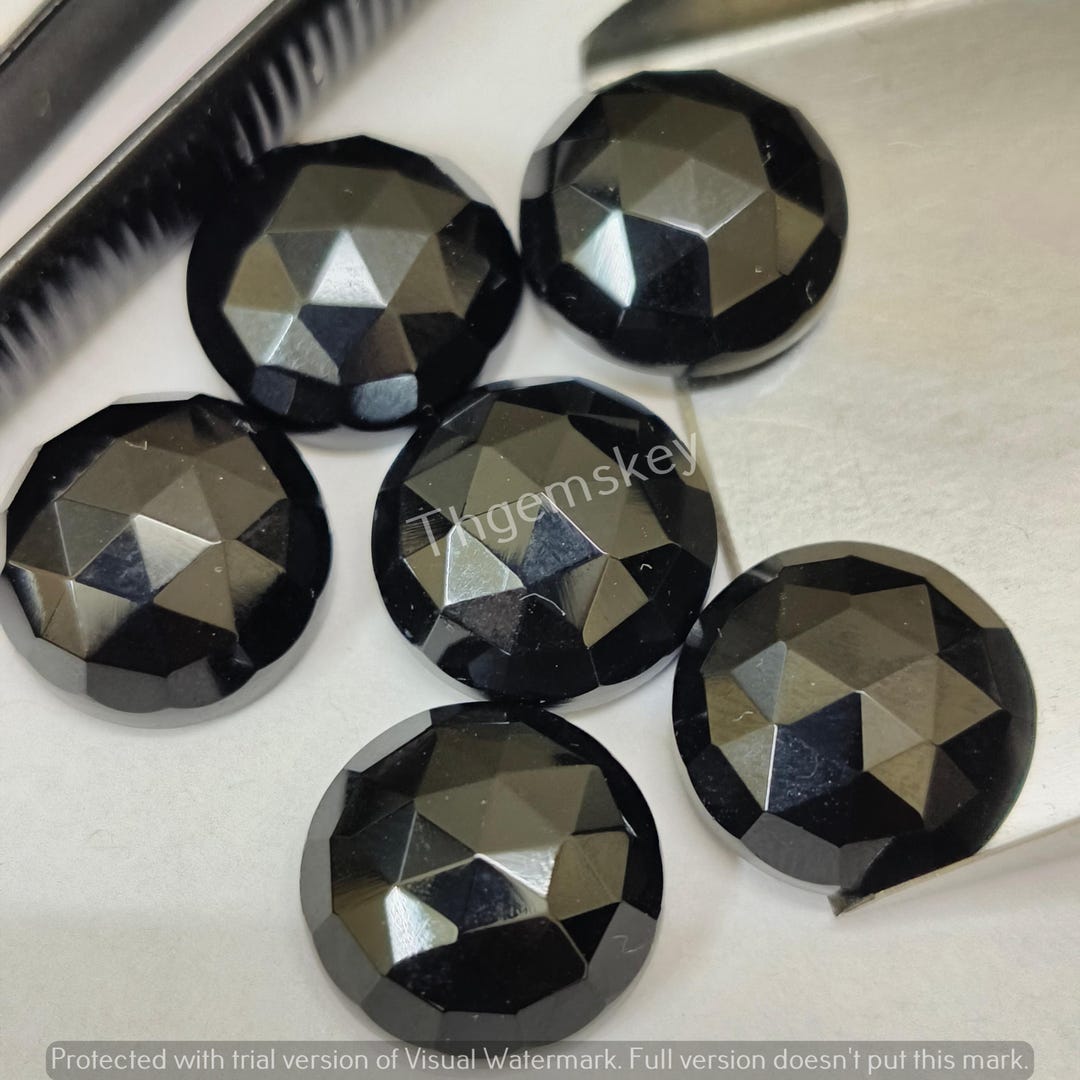 Black Onyx Cabochon: AAA Rose Cut Gemstone, Jewelry Making - Etsy