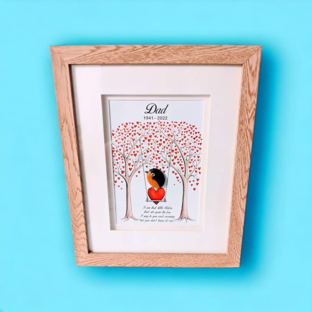 Personalised Memory Robin Gift Robin Pebble Art, I Am That Little Robin ...