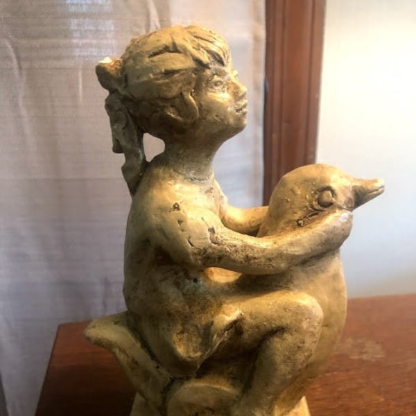 Girl Bird Statue - Etsy