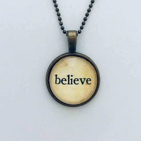 Believe Necklace - Etsy