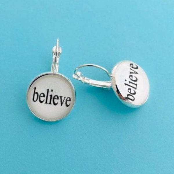 Earrings With Words - Etsy