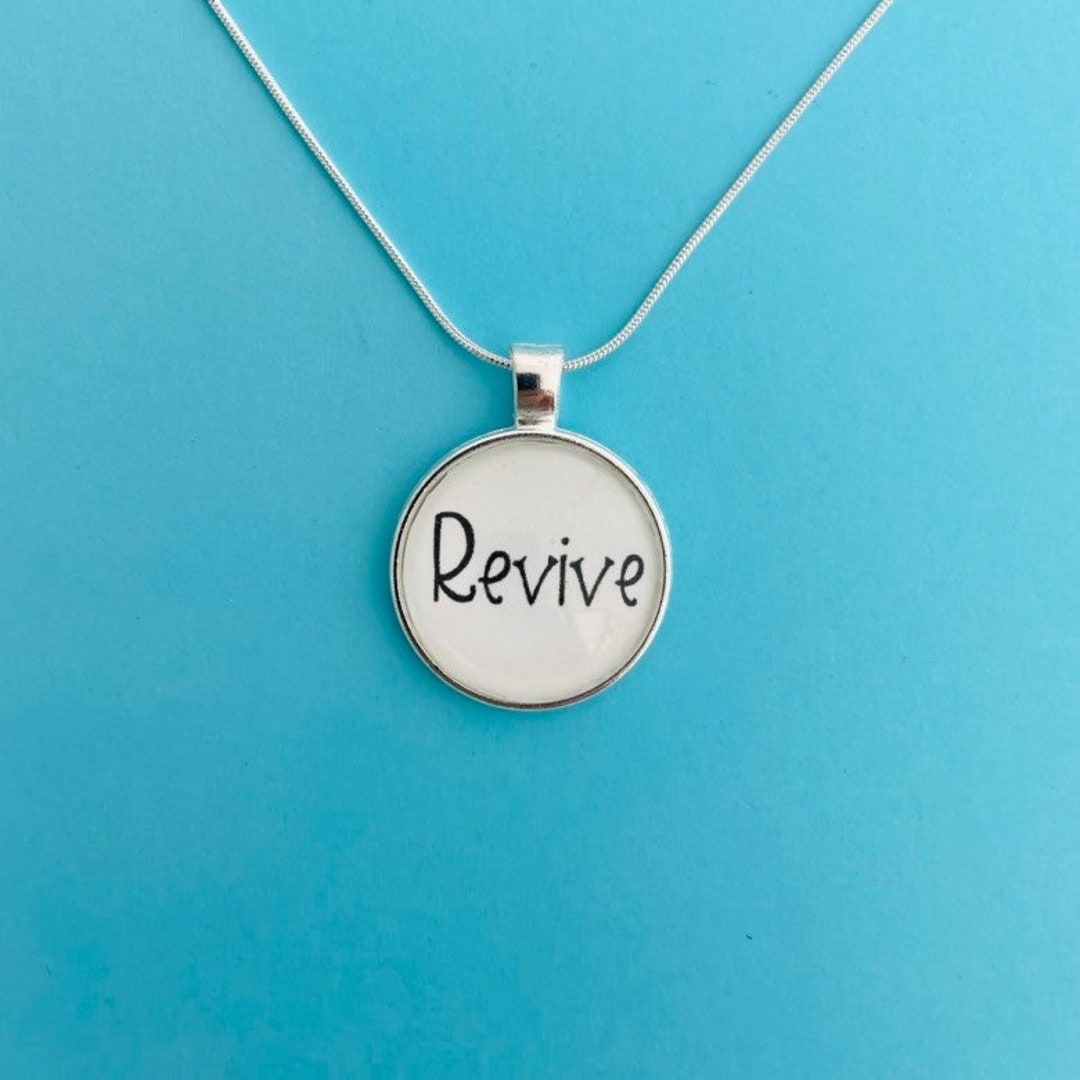 Revive Necklace, Word of the Year Necklaces for Women, Revive Jewelry ...