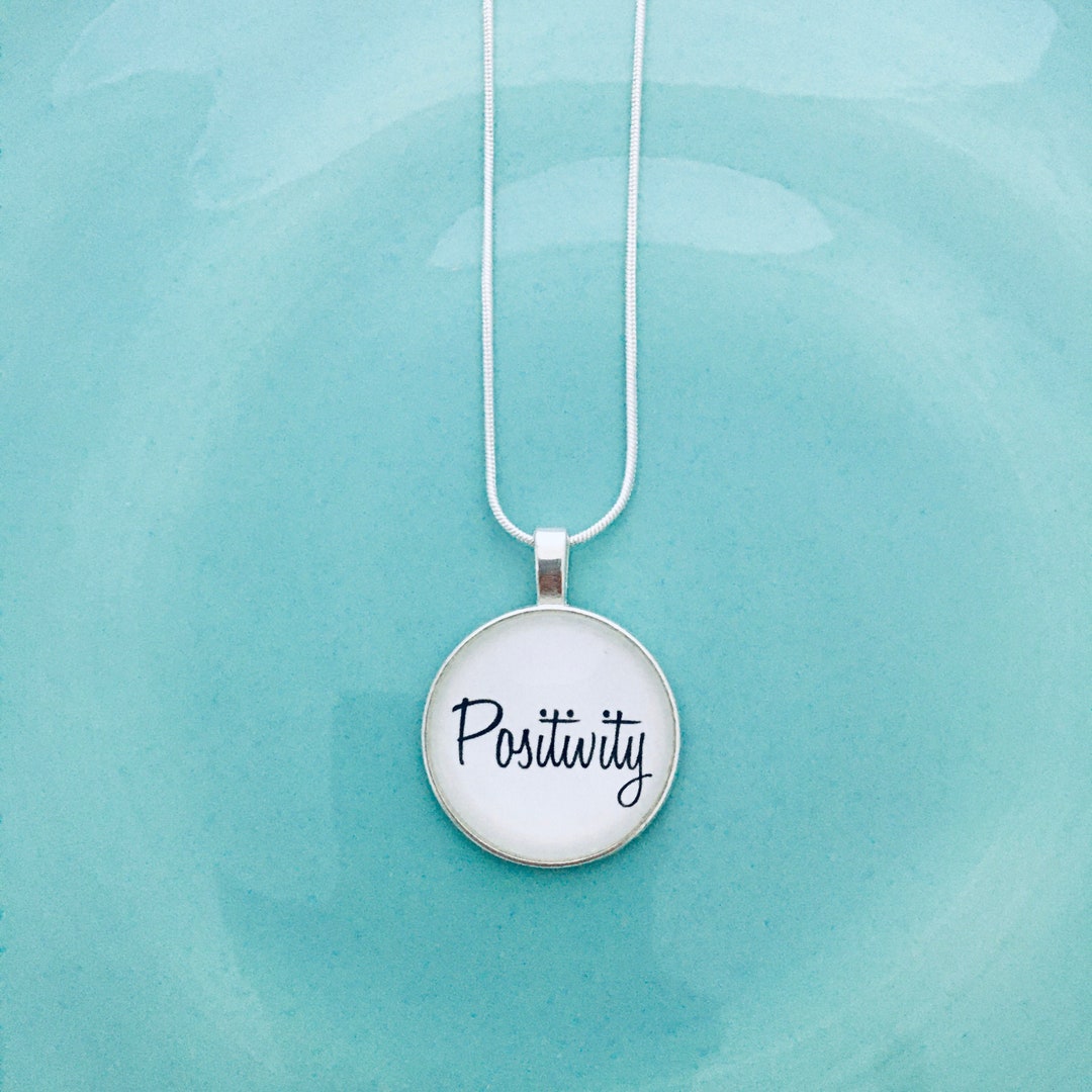 Positivity Necklace for Women, Positive Word Gift, Meaningful Gift for ...