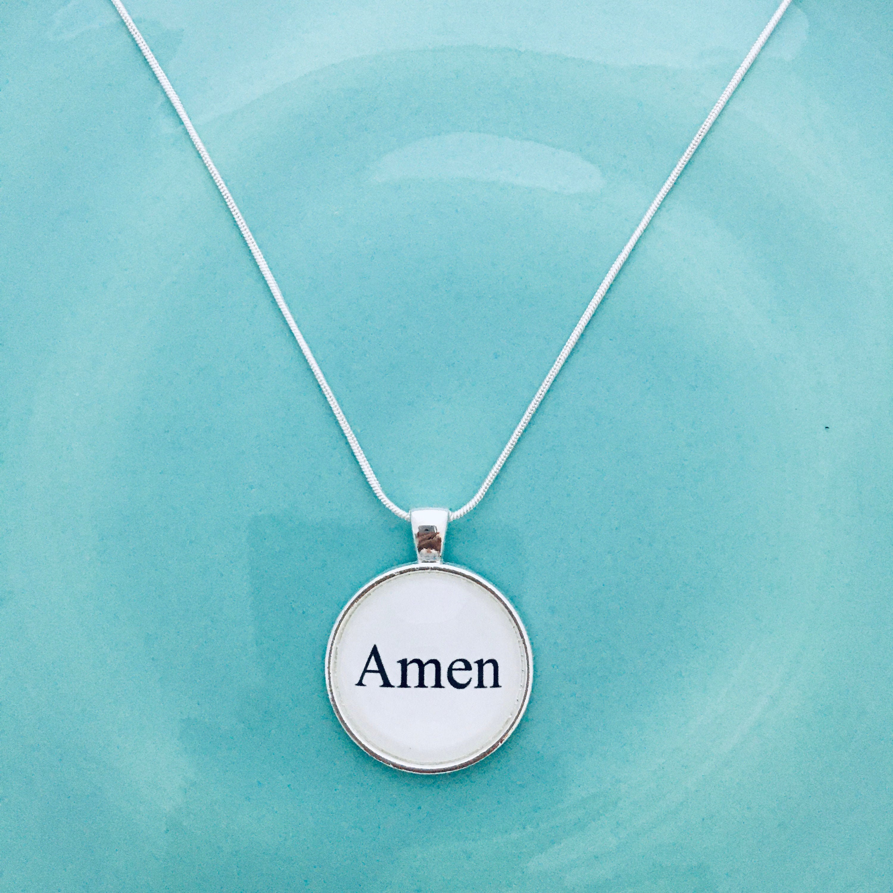 Amen Necklace Amen Jewelry so Be It Christian Jewelry Word - Etsy