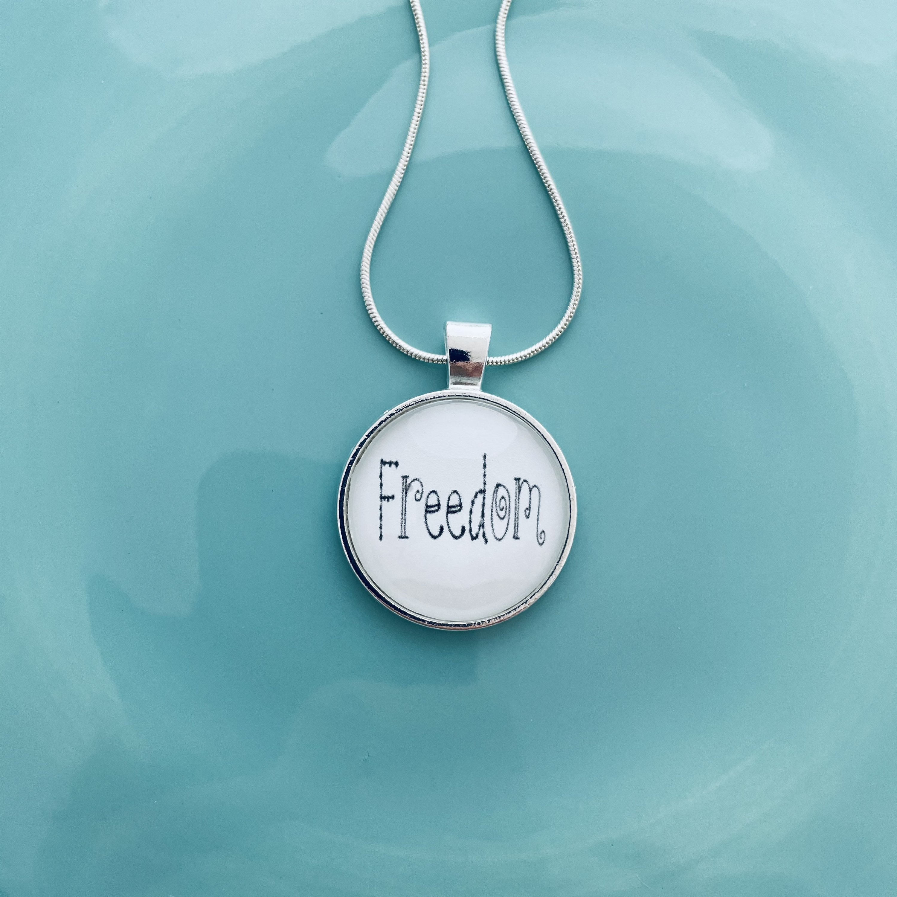 Freedom Necklace Word Necklace for Women Freedom Jewelry | Etsy