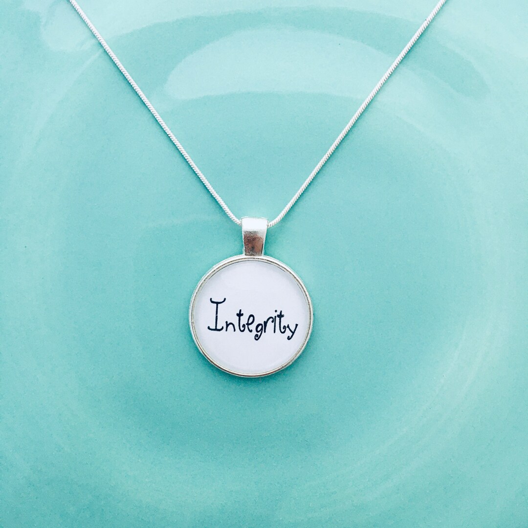 Word of the Year Integrity, Word Necklace, One Word Gift, Birthday Gift ...