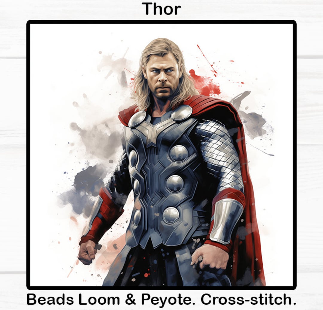 DIY Thor Cross-stitch & Loom Bead Patterns: Peyote Miyuki - Etsy