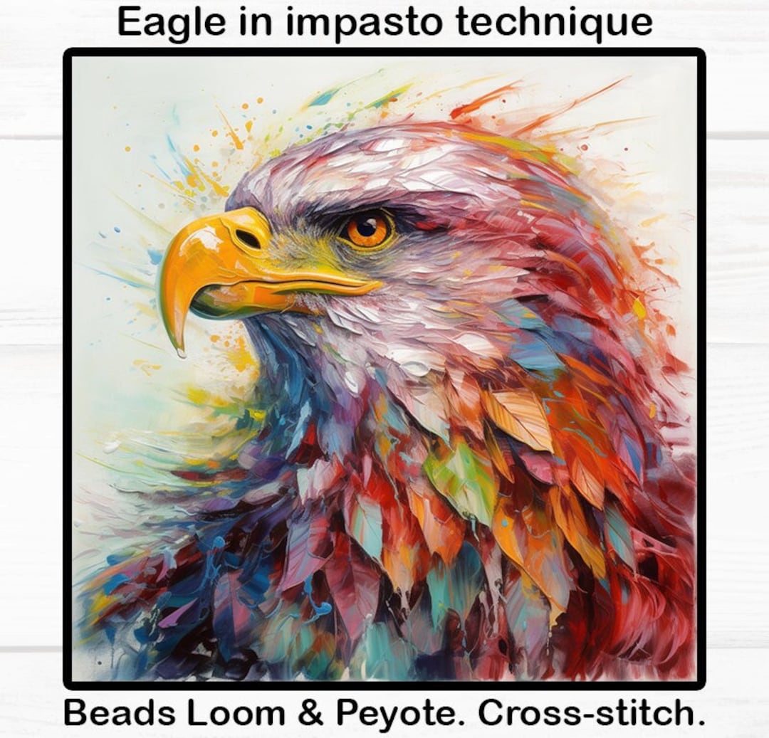 Eagle Beading Pattern PDF, Wildlife Cross Stitch, Loom and Peyote ...