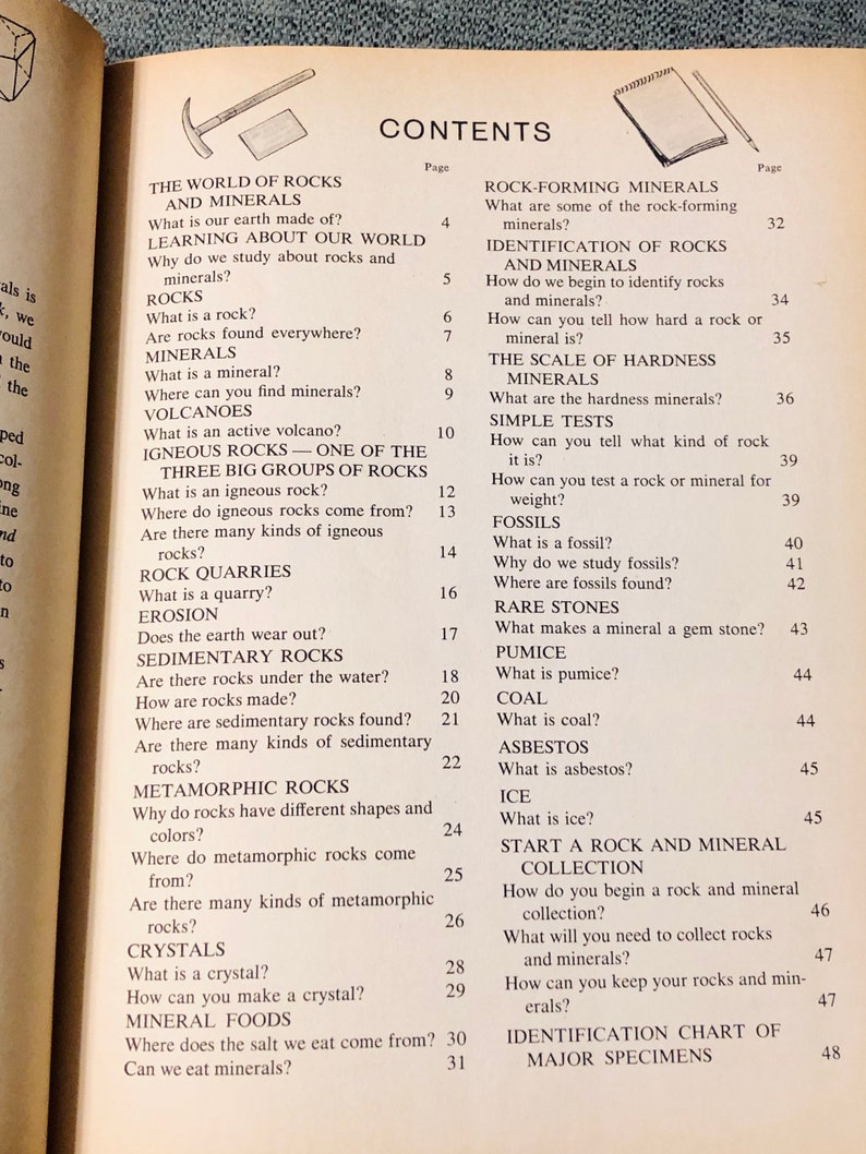 The How and Why Wonder Book of Rocks and Minerals - Etsy