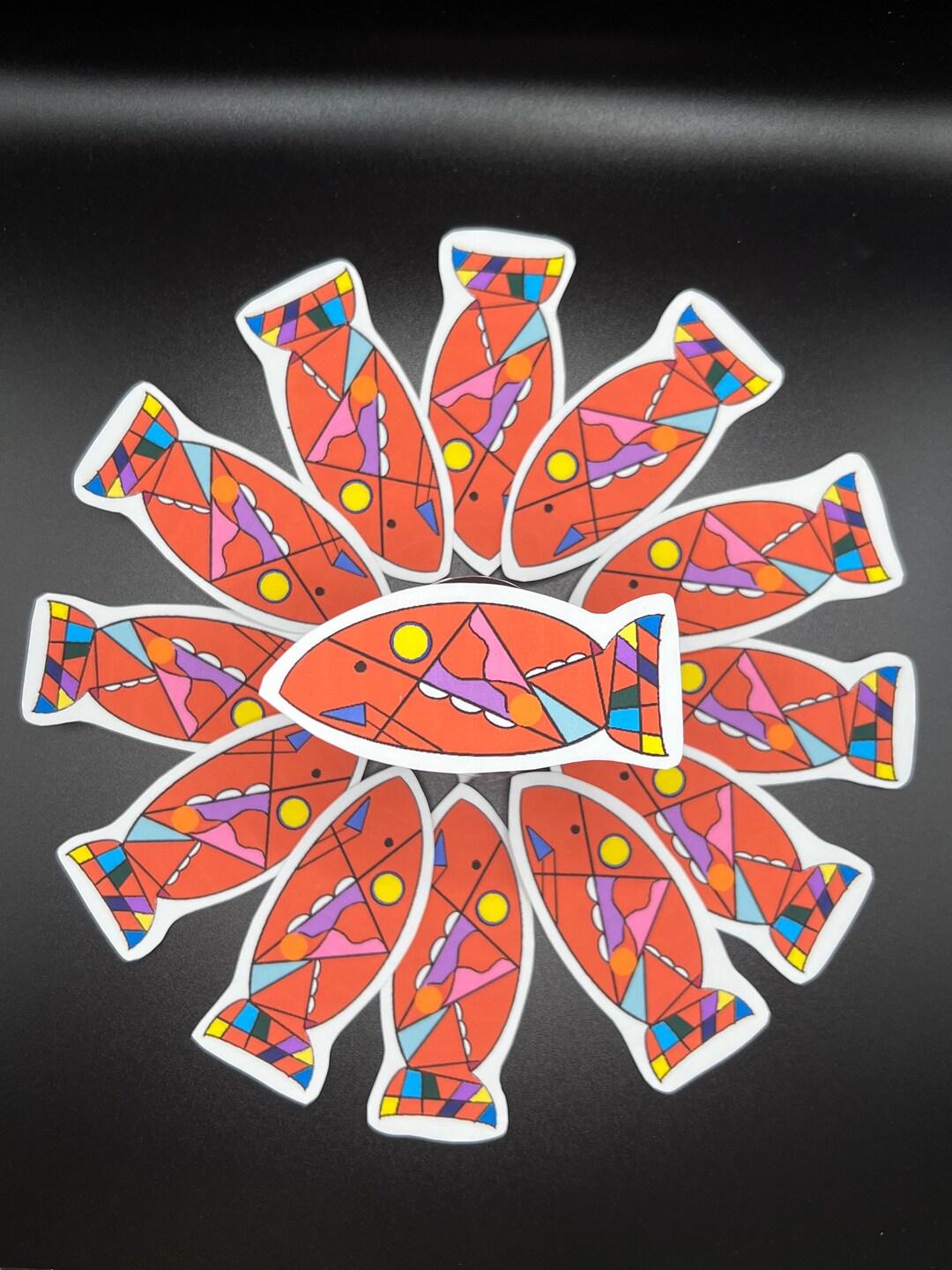 Kandinsky Fish Sticker - Etsy